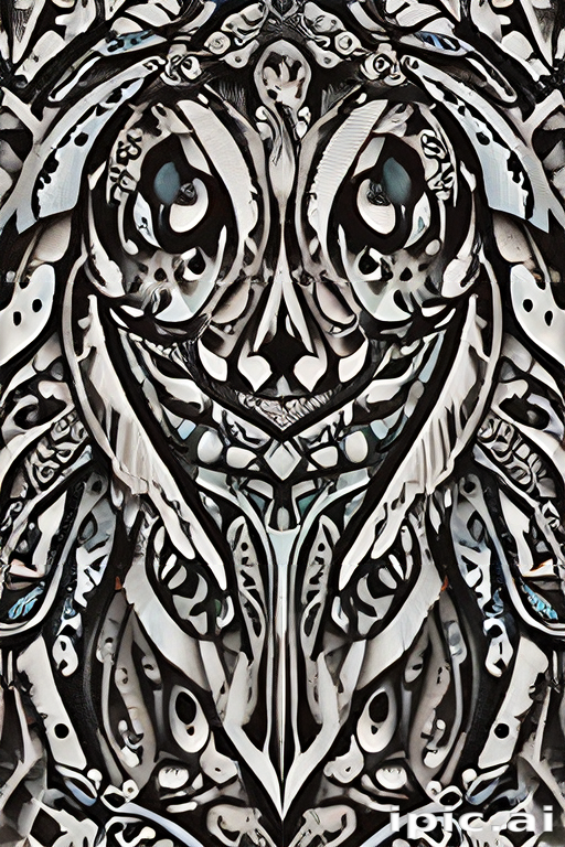 Intricate Abstract Design Featuring Symmetrical Patterns and Mysterious ...