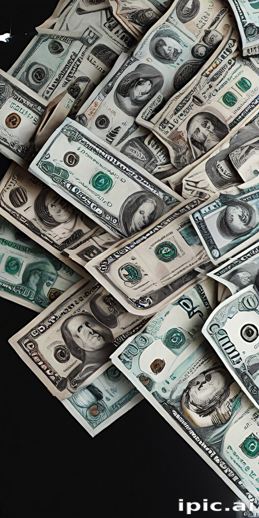 A Pile of Various United States Currency Notes Spread Across a Surface.