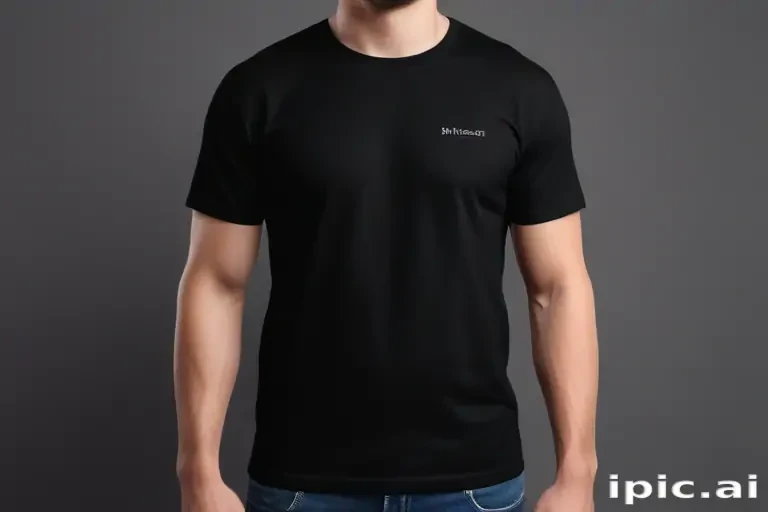 Stylish Black T-Shirt with Minimalist Design for Everyday Casual Wear