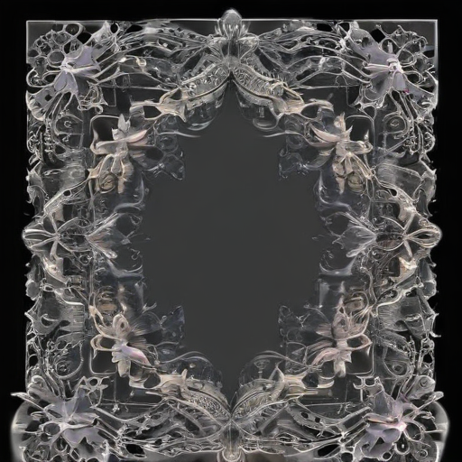 Intricate Floral Frame Design with Elegant Swirls and Delicate Details