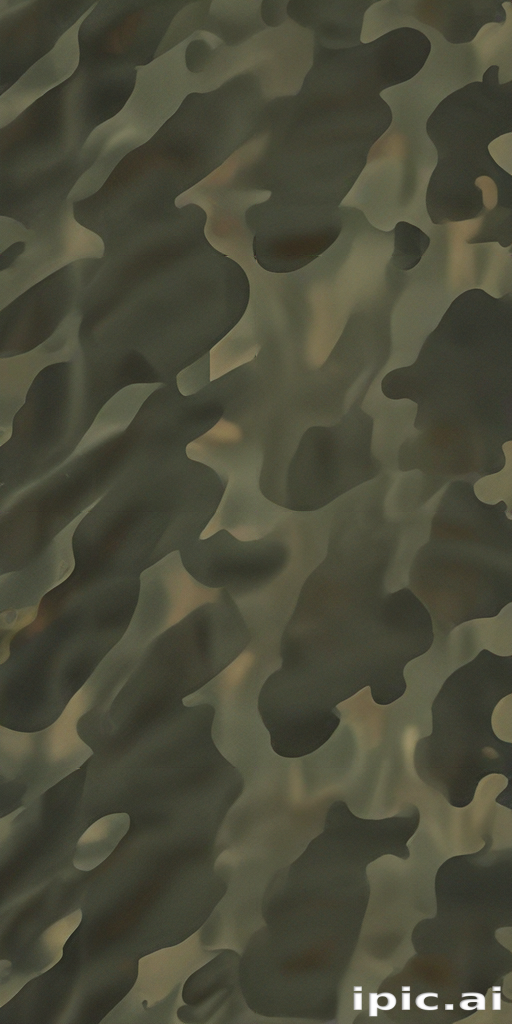 Abstract Camouflage Pattern Featuring Shades of Green and Brown Textures