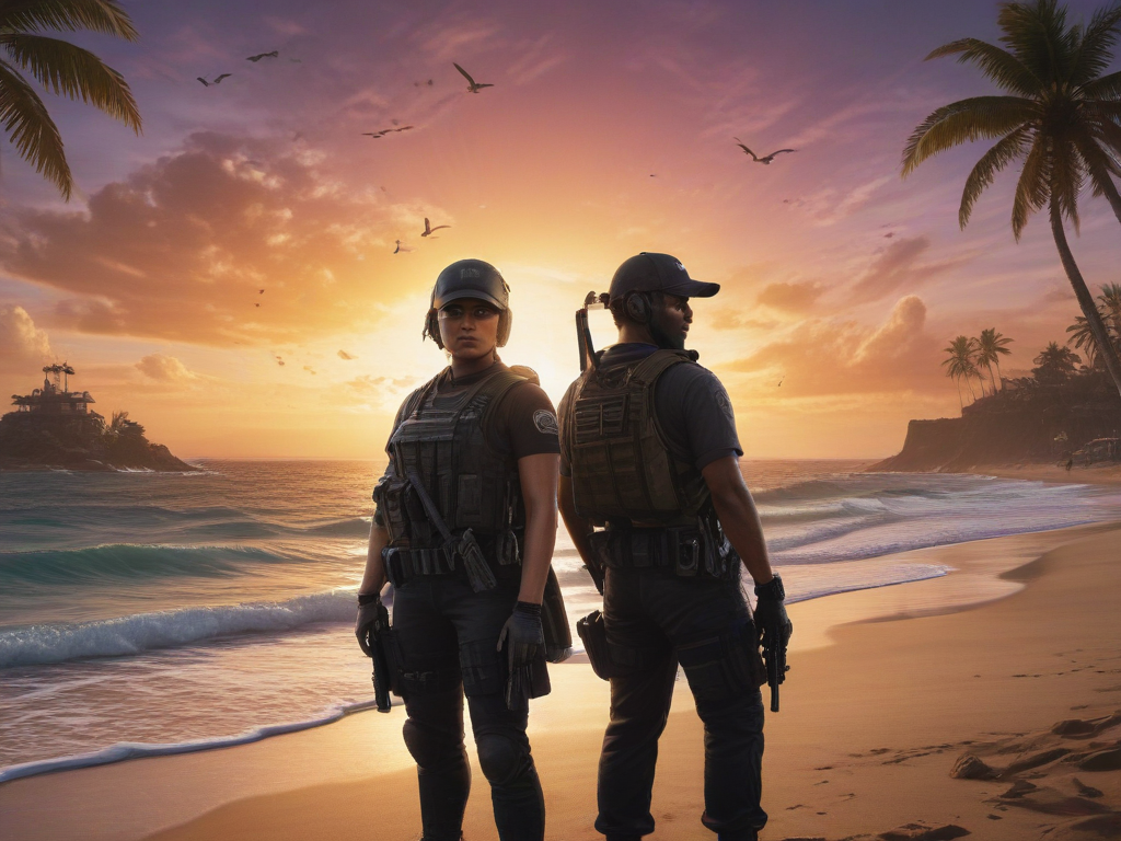 Wamai the operator from Tom Clancy rainbow six siege standing back to ...