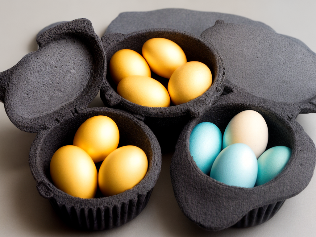 Kittens hatching out of eggs