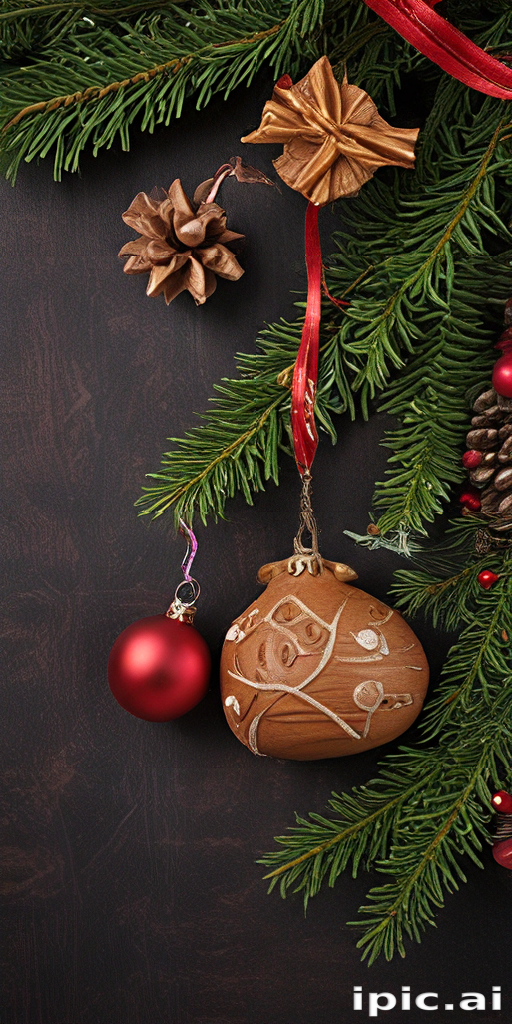 Festive Holiday Decorations Featuring a Beautifully Crafted Ornament ...
