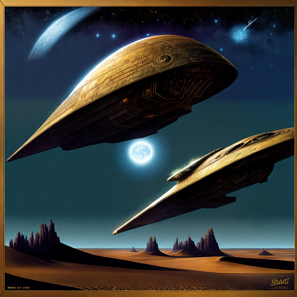 Free Ai Image Generator dune space ship movie poster art