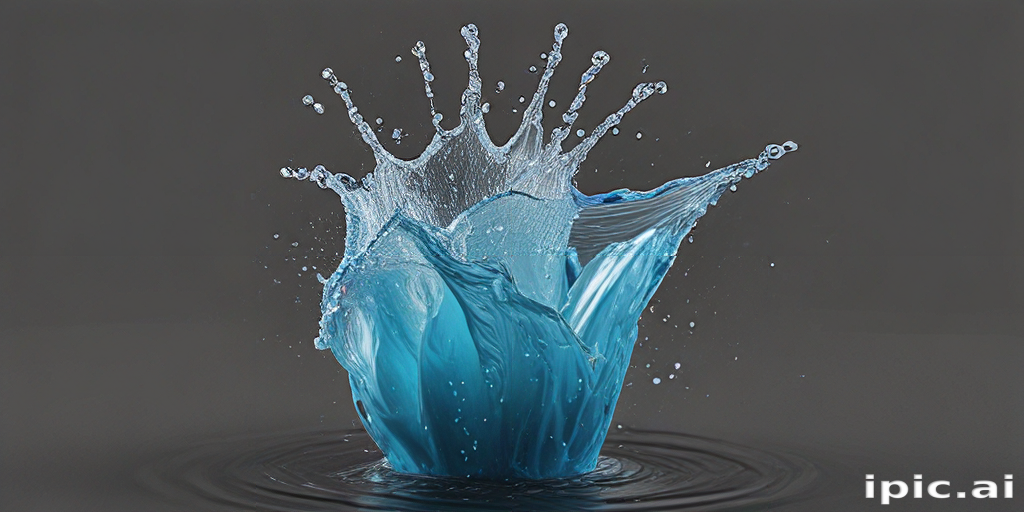 Stunning High-Speed Capture of Water Splashing in Vibrant Blue Colors