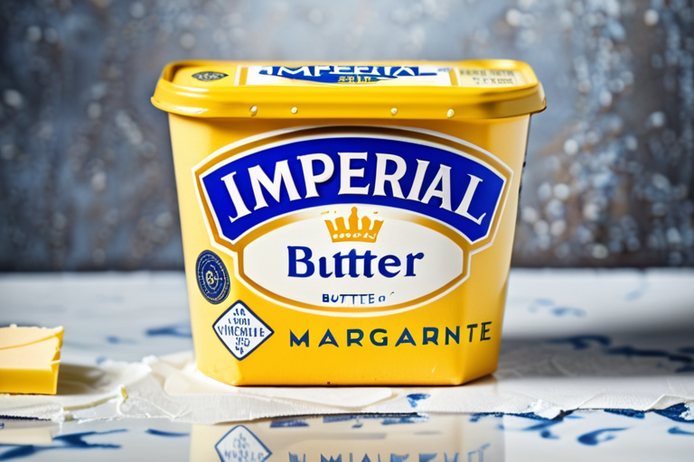 Imperial Butter and Margarine Container with Bright Yellow Packaging Design