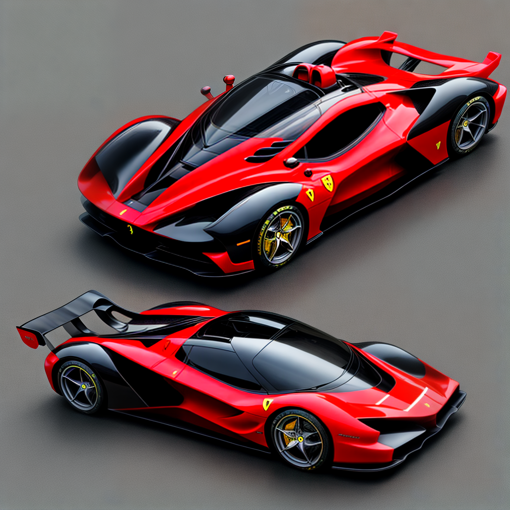 Create a futuristic Ferrari f40