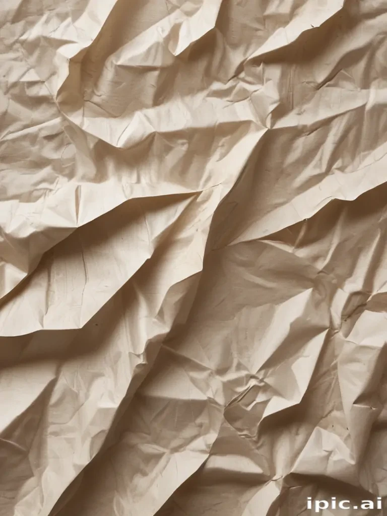 Intricate Patterns and Textures of Crumpled Brown Paper Background Display