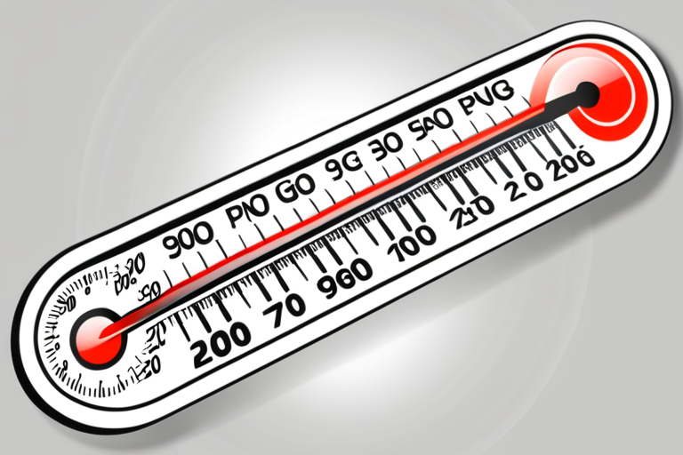 Illustration of a Thermometer Displaying Temperature Scale in Degrees ...