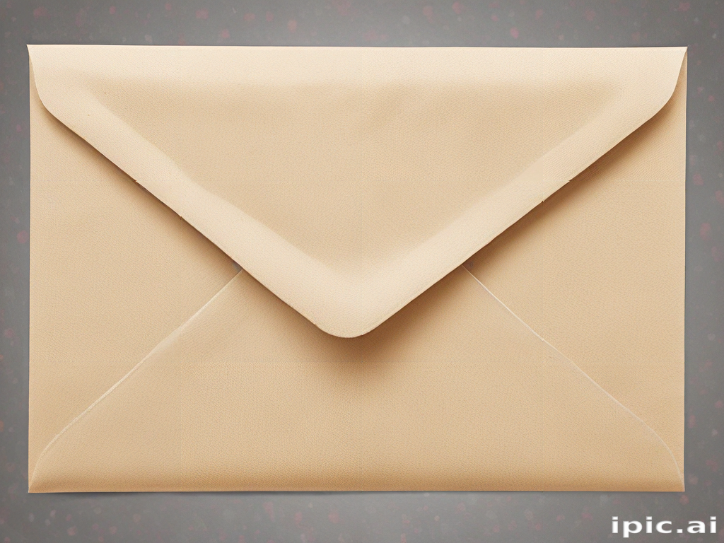 An Elegant and Simple Beige Envelope Ready for Sending Important ...