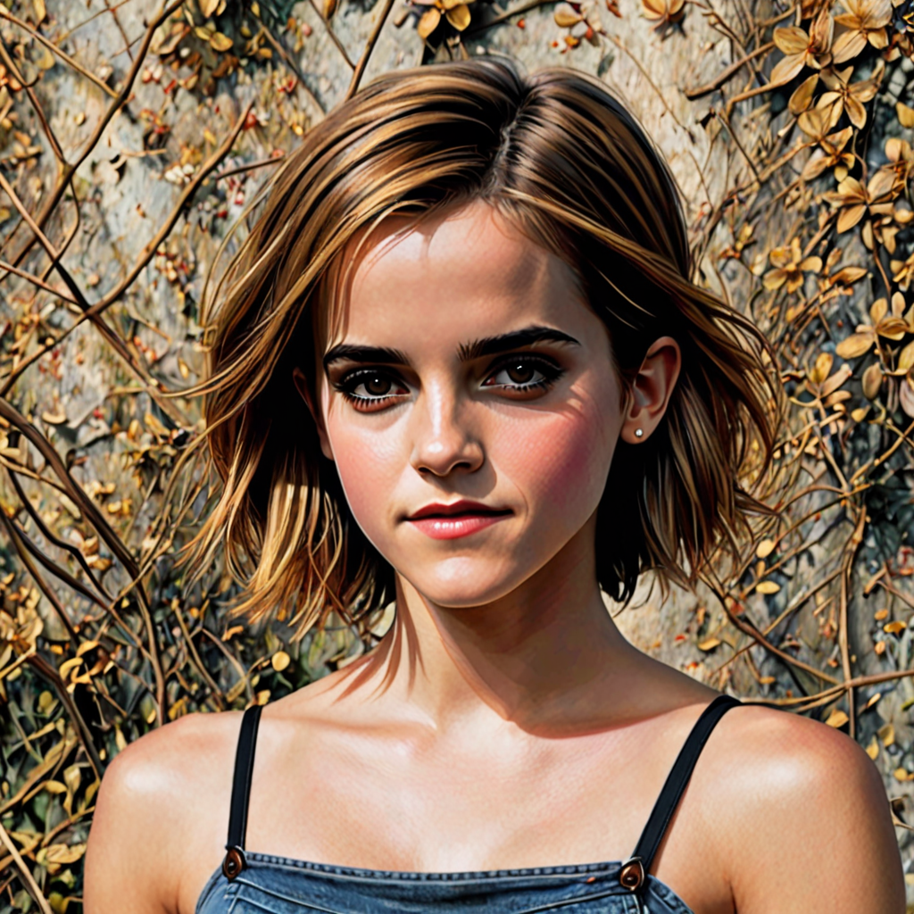 hyper realistic Emma Watson, Max Caulfield, halter top
