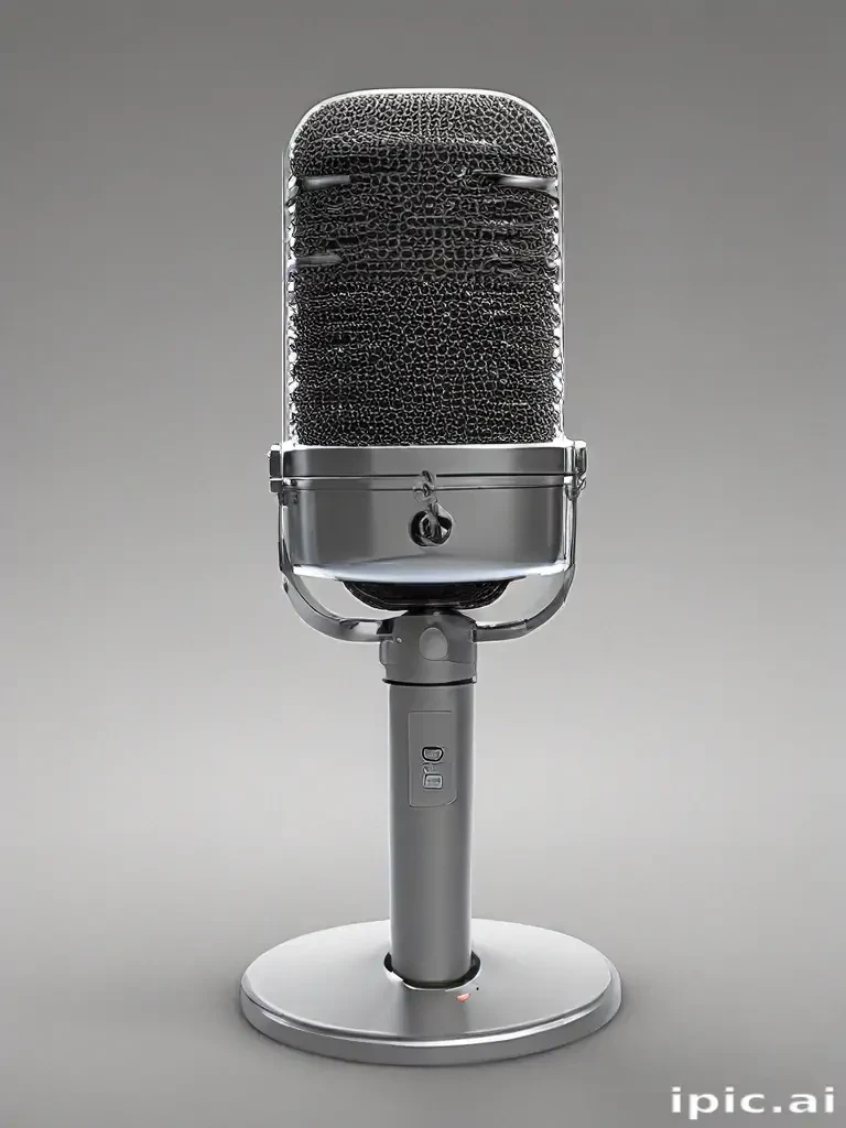 Stylish and Modern Microphone Designed for High-Quality Sound Recording