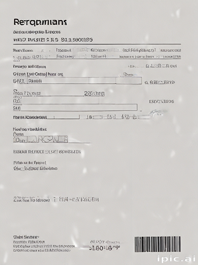 Official Document Detailing Personal Information and Identification for ...