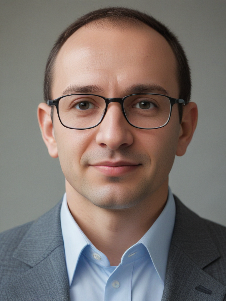 Professional Portrait of a Confident Man in Business Attire with Glasses