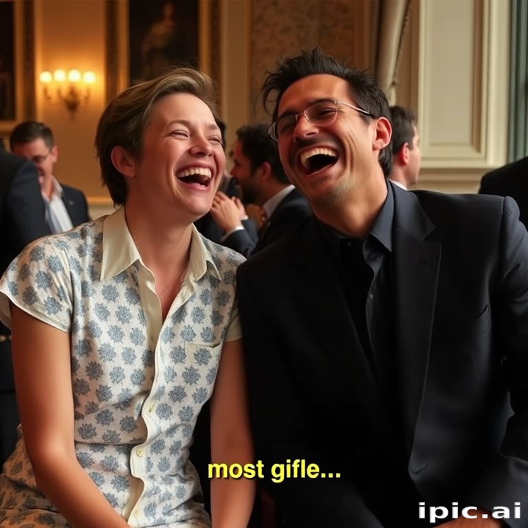 Two Friends Sharing a Joyful Moment Filled with Laughter and Happiness