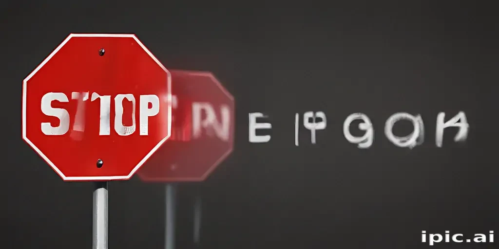 Creative Interpretation of a Stop Sign with an Artistic Reflection Effect