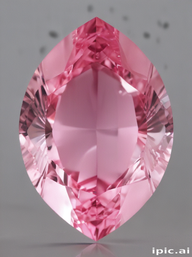 Stunning Pink Gemstone with Exquisite Cut Showcasing Radiant Light ...
