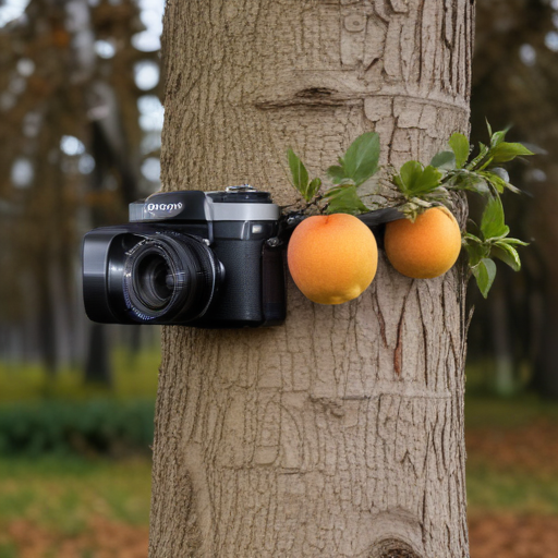 Tree with camera reel as fruit