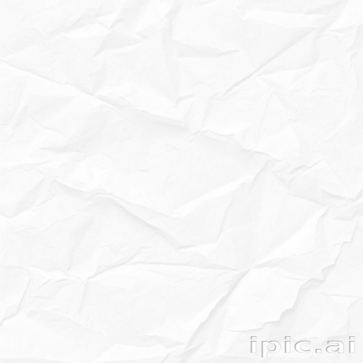 Crumpled White Paper Background with Subtle Texture and Depth Effects.