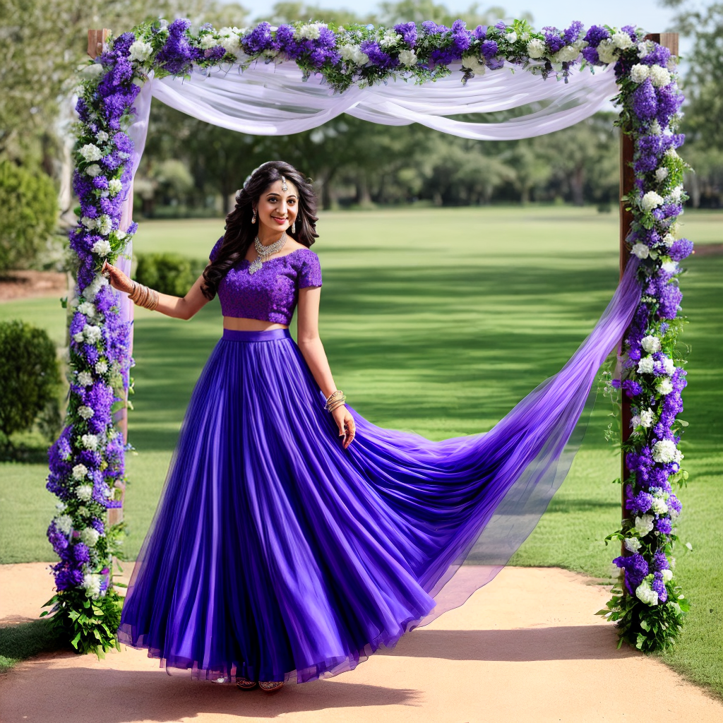 wedding entry gate for haldi (use purple colur and blue colour flowers)