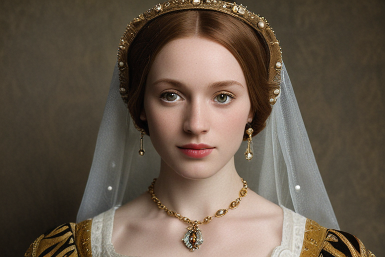 realistic photo of Henry VIII’s fifth wife Catherine Howard in real life