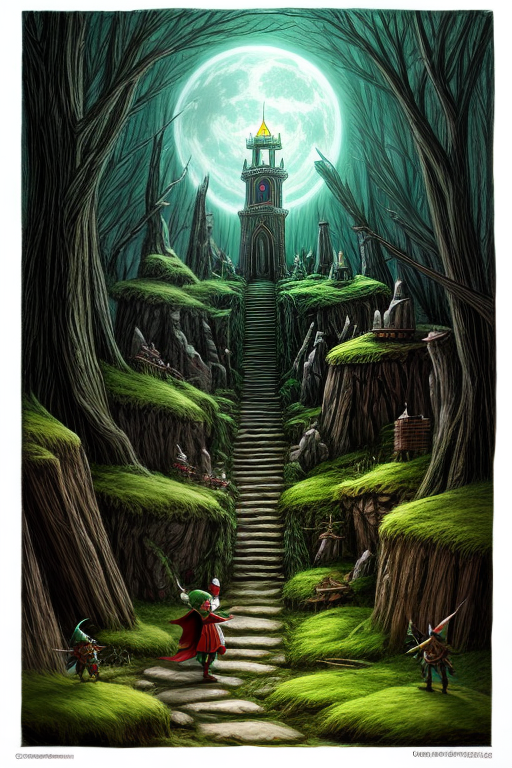 sick elf king (fantasy scene)