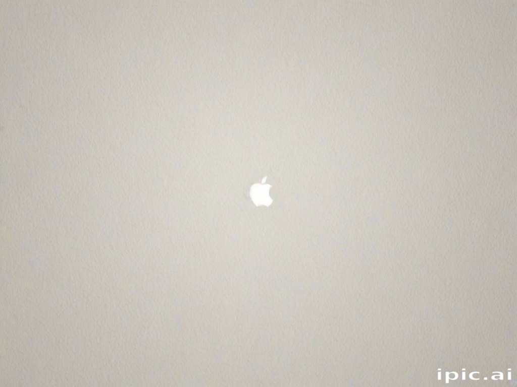 Minimalist Design Featuring an Iconic Apple Logo on a Neutral Background