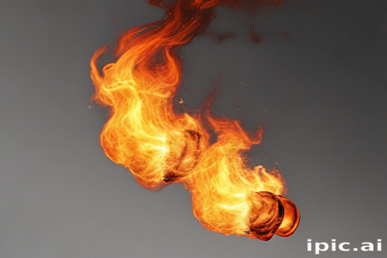 Dynamic Flames Erupting from Two Spiraling Objects in Midair Dance