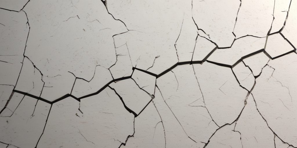 Intricate Patterns of Cracks on a White Surface Revealing Hidden Depths
