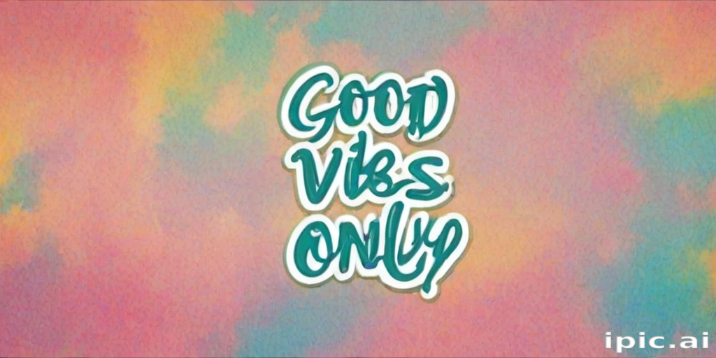 Embrace the Positivity: A Colorful Reminder for Good Vibes Only