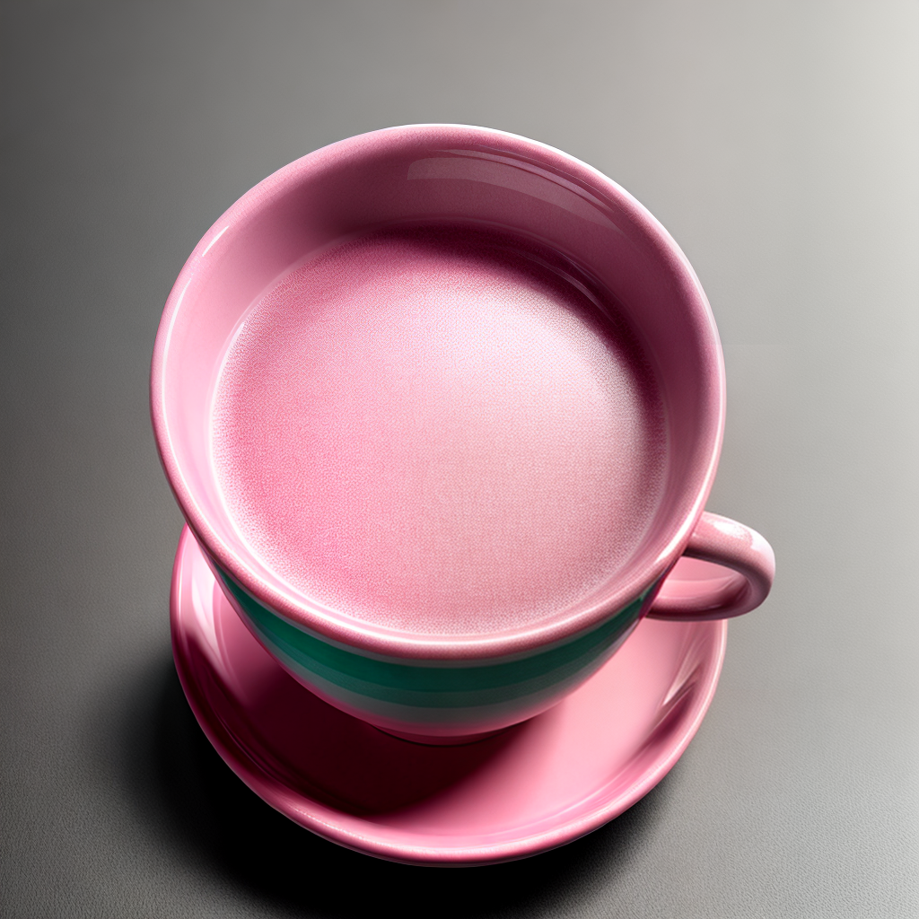 Realistic cup pink in table