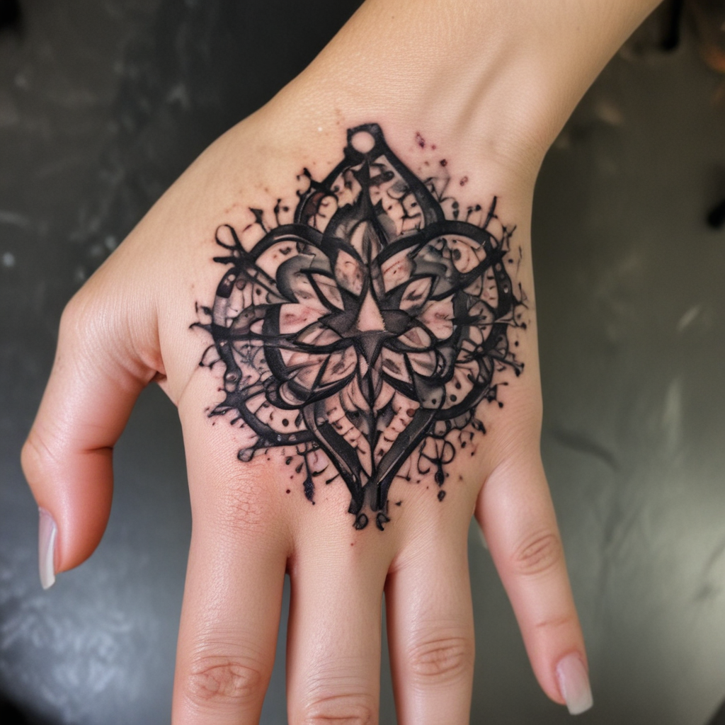 clear letter hand tattoos