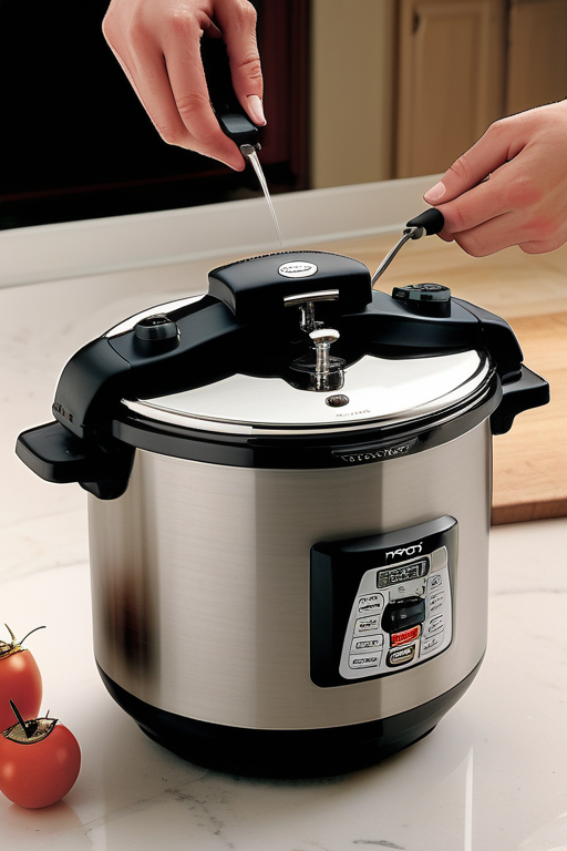 Person Using a Pressure Cooker to Prepare a Delicious Meal at Home