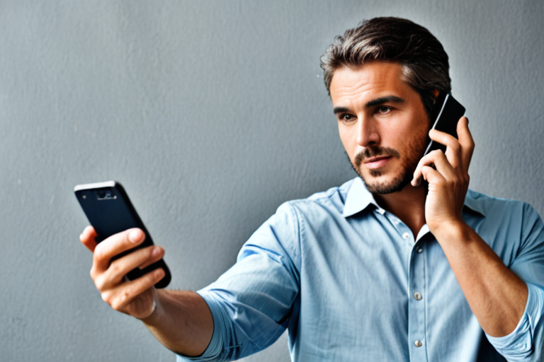man with a cell phone in your hand