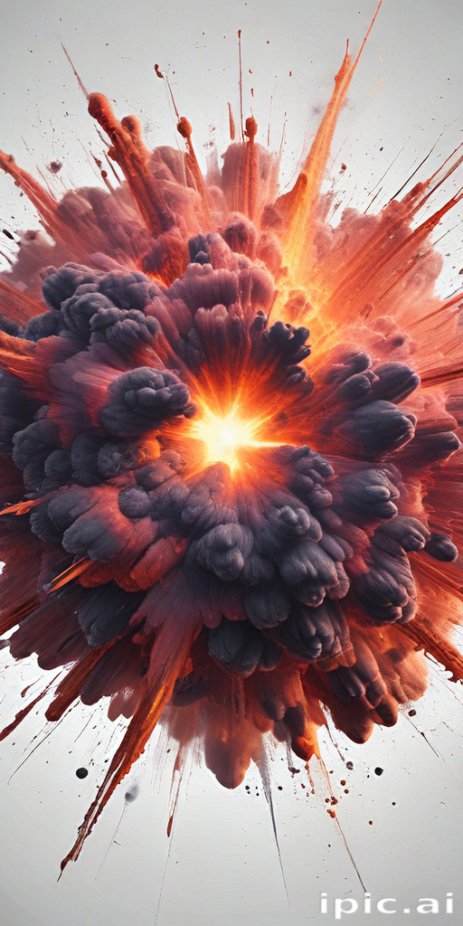 Dynamic Explosion of Colorful Smoke and Fire Creating a Stunning Visual ...