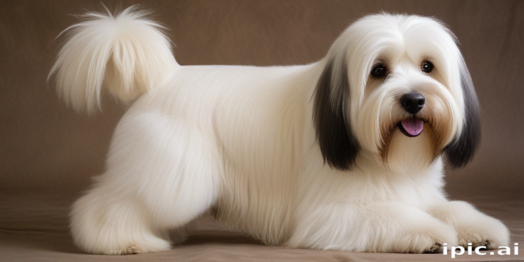 A Playful and Fluffy Dog with Gorgeous White Fur Posing Elegantly.