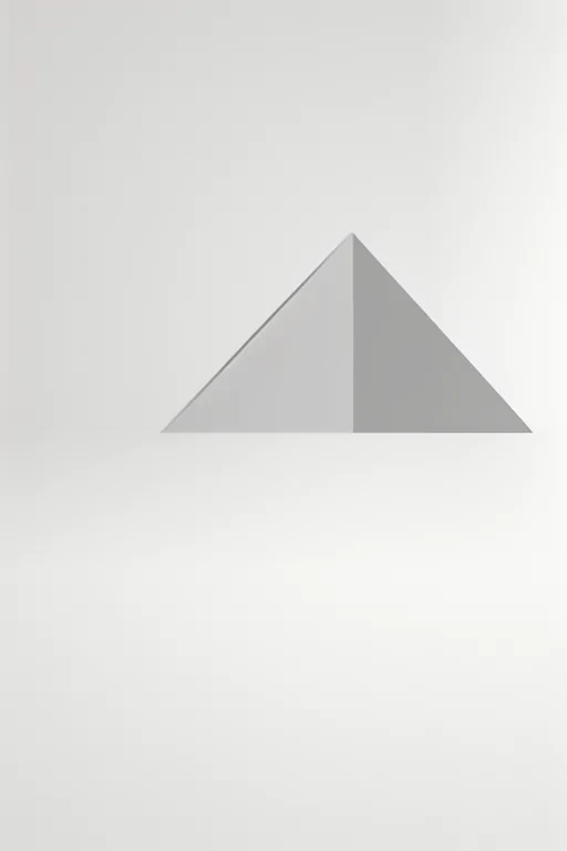 A Minimalistic Representation of a Pyramid on a Soft White Background