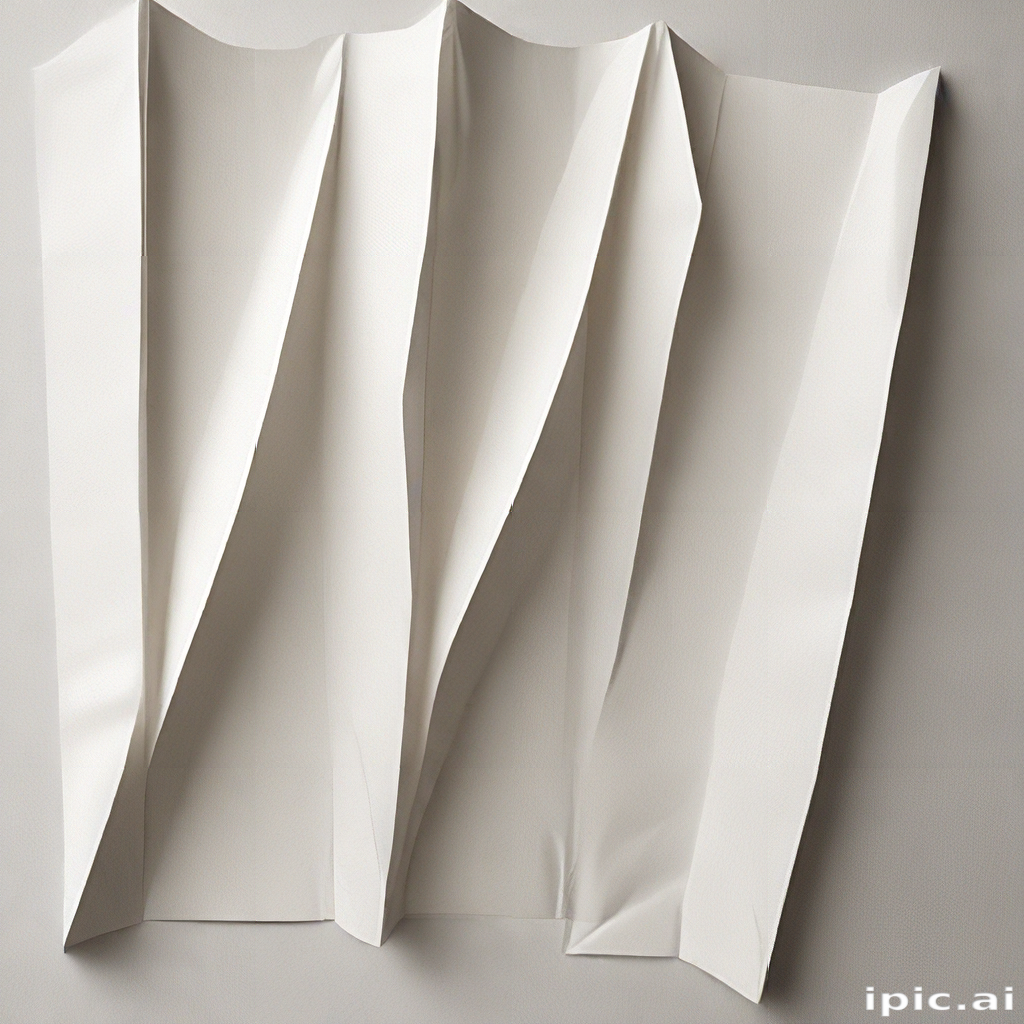 Abstract Paper Sculpture Featuring Elegant Folds and Smooth White Texture