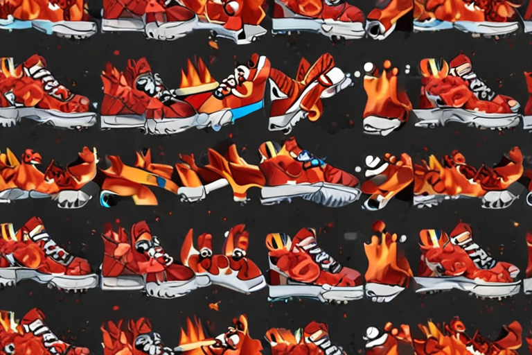 New Pattern Fire Sneaker design