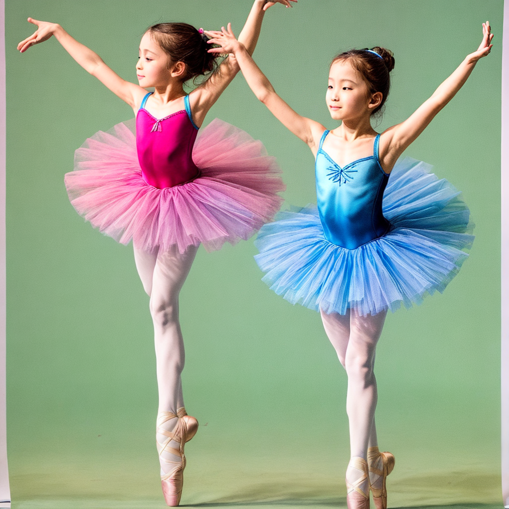 Ballet dancer very cute, simple, romantic, colourful banner size