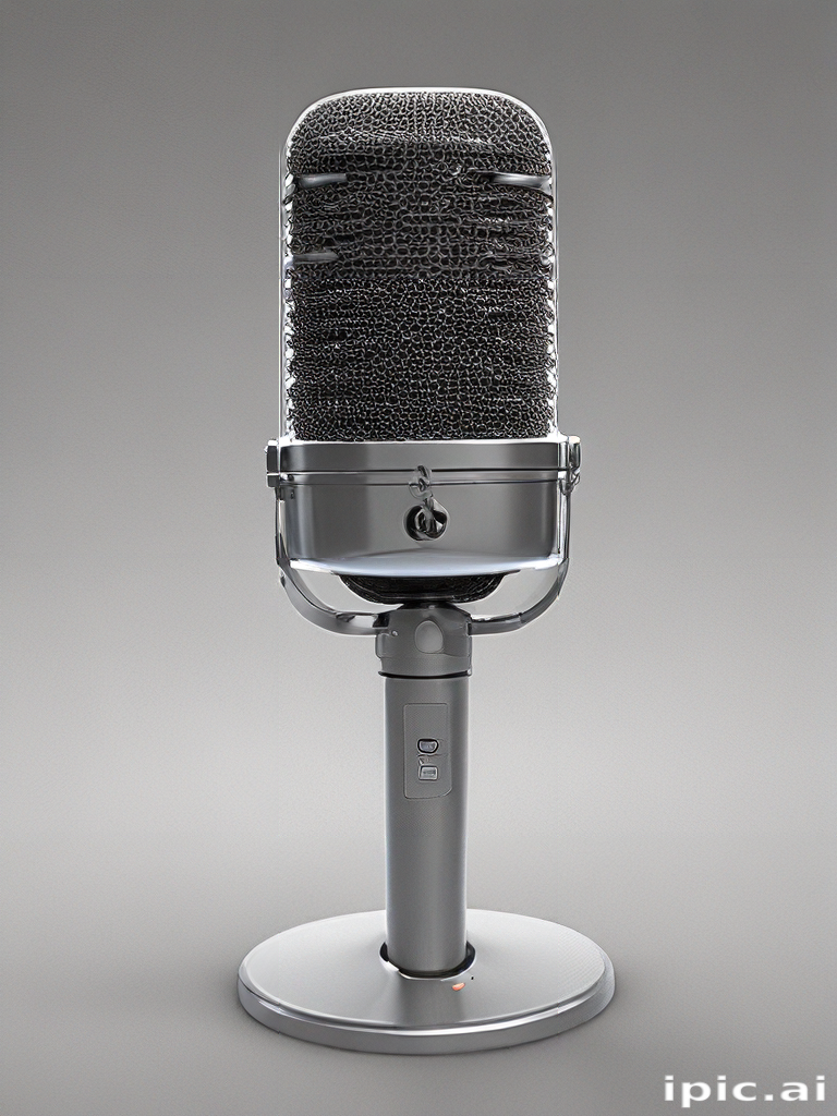 Stylish and Modern Microphone Designed for High-Quality Sound Recording