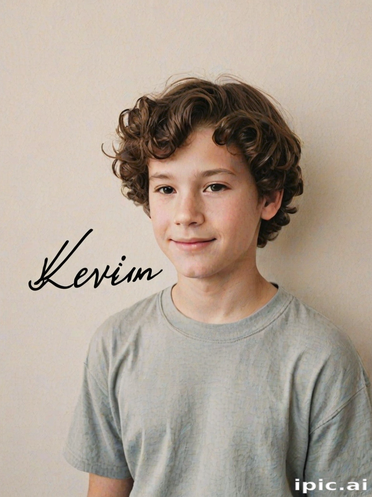 A Portrait of a Young Boy Named Kevin Smiling Brightly at the Camera.