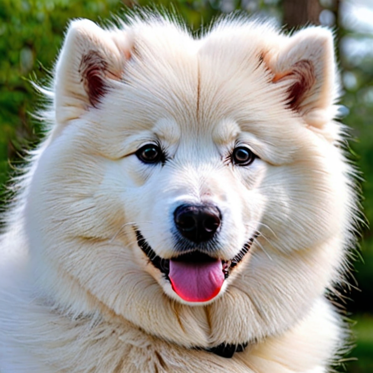 a gigcantic female samoyed