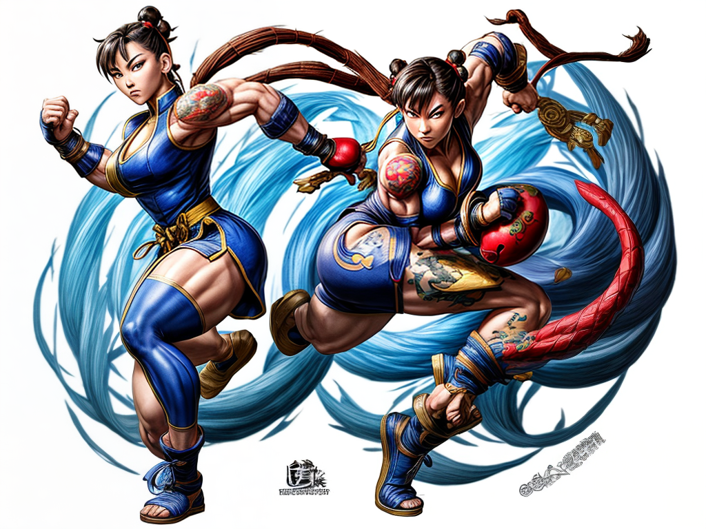 Chun li street fighter Dragon tattoo on corp