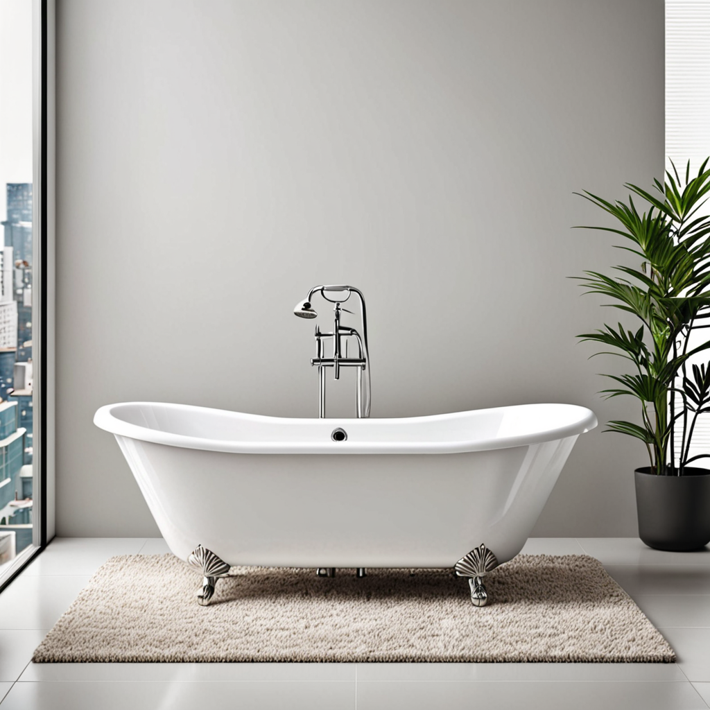 bathtub, realistic graphic design, white background