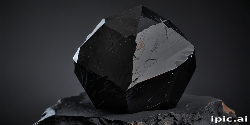 Stunning Black Crystal Geode Showcasing Intricate Facets and Natural Beauty