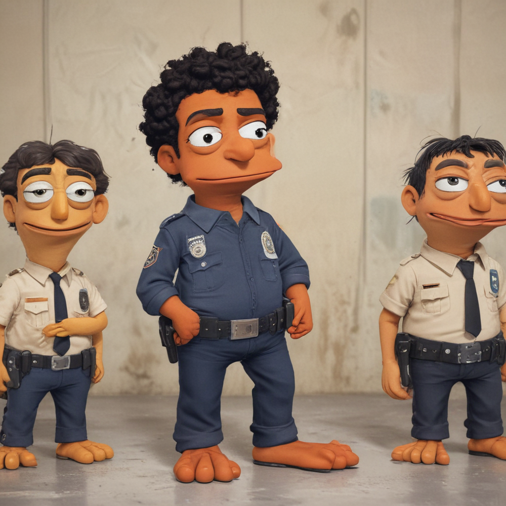 Apu and Pepe in a police lineup