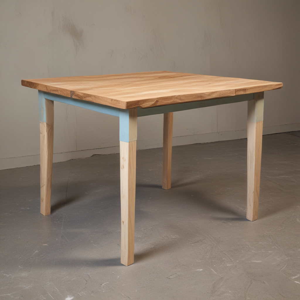 tables sitting on tables that are made out of tables making tables