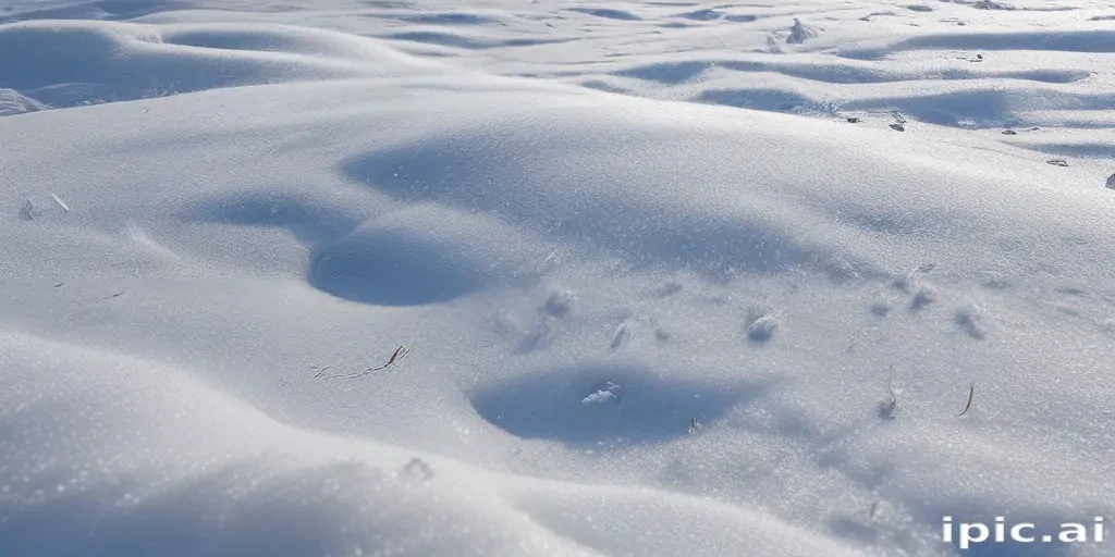A Serene Winter Landscape of Soft, Untouched Snow Covering the Ground.